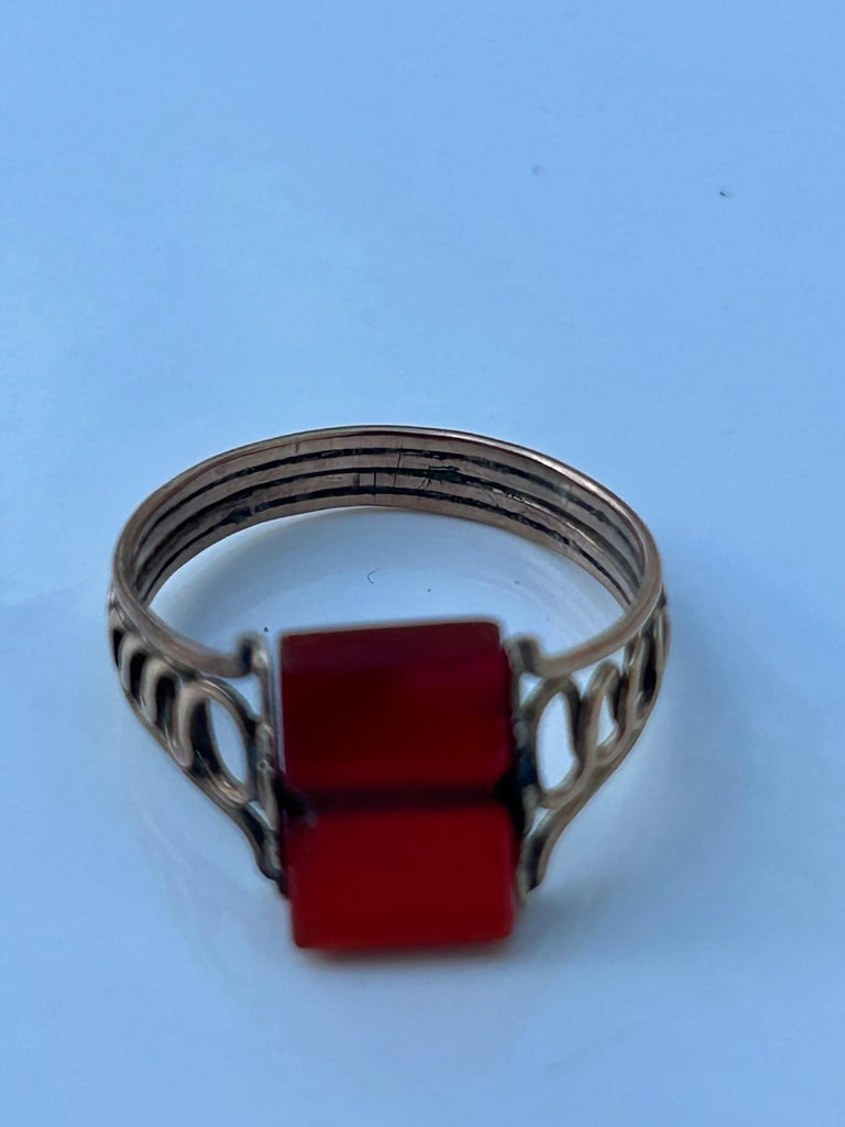 Georgian Gold Carnelian Swivel Ring For Sale at 1stDibs
