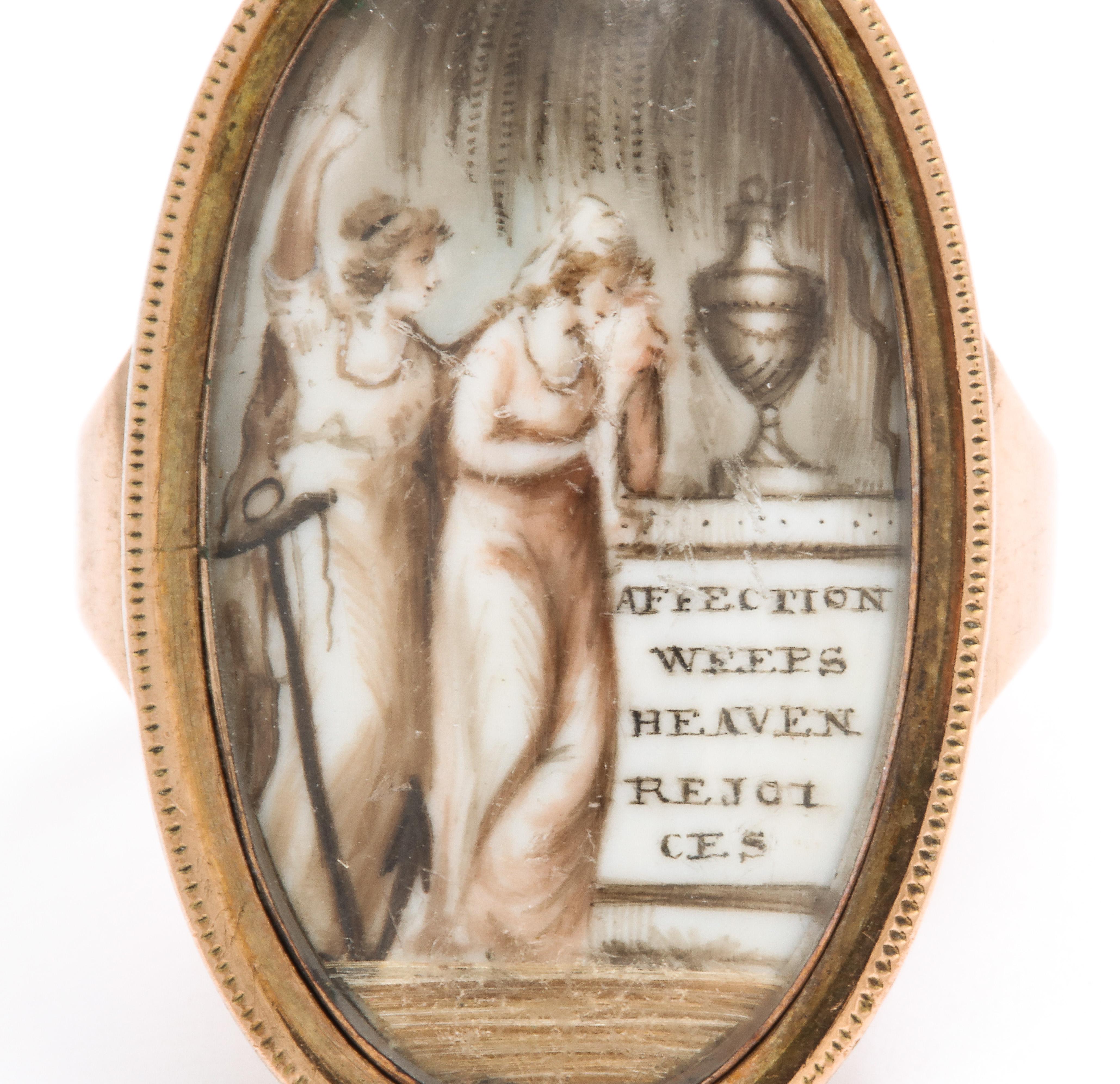 Georgian Gold Memorial Ring "Affection Weeps" at 1stDibs