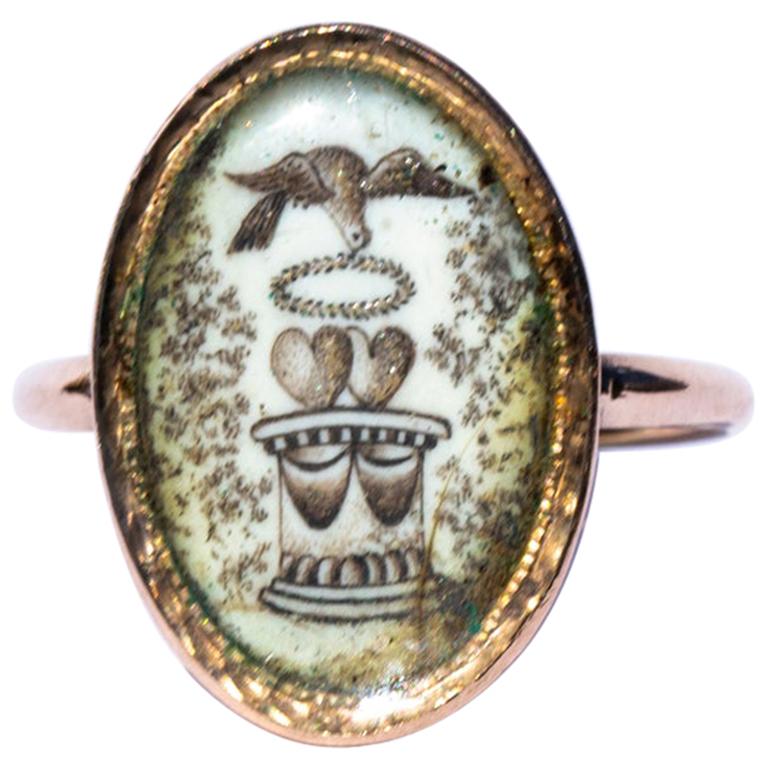 Georgian Gold Sepia Ring at 1stDibs