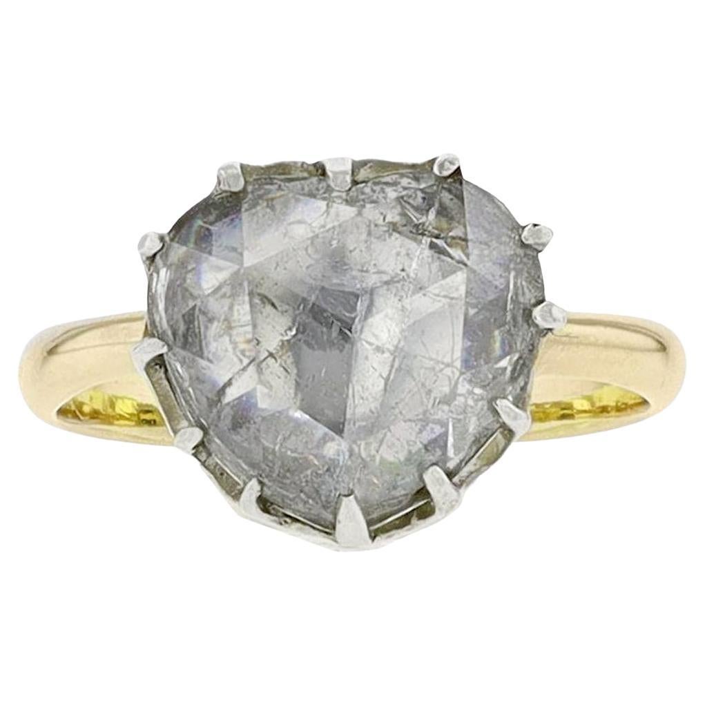 Georgian French Mixed Metals Rose Cut Diamond Ring at 1stDibs