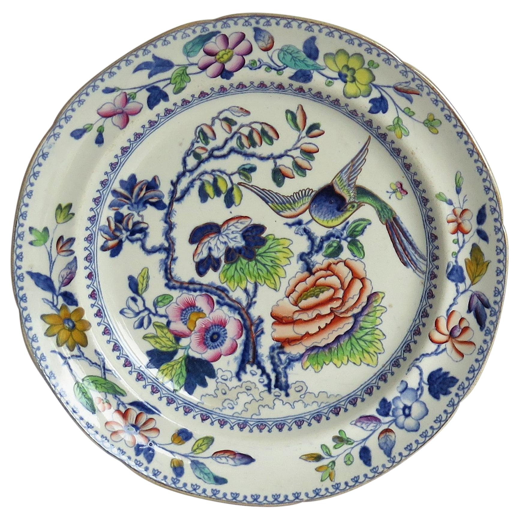 Georgian Ironstone Dinner Plate by Hicks Meigh and Johnson in Flying ...