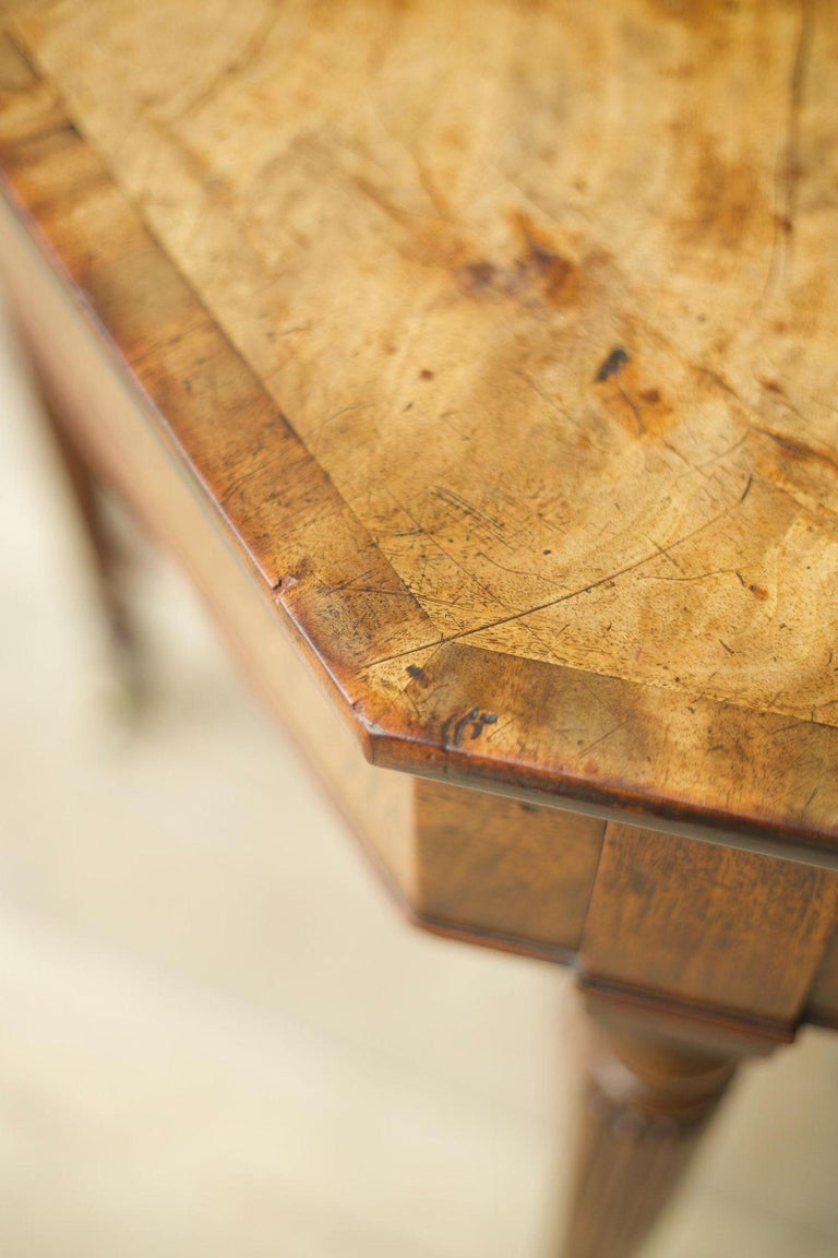 Georgian Lift Top Mahogany Table with Reeded Legs For Sale at 1stDibs
