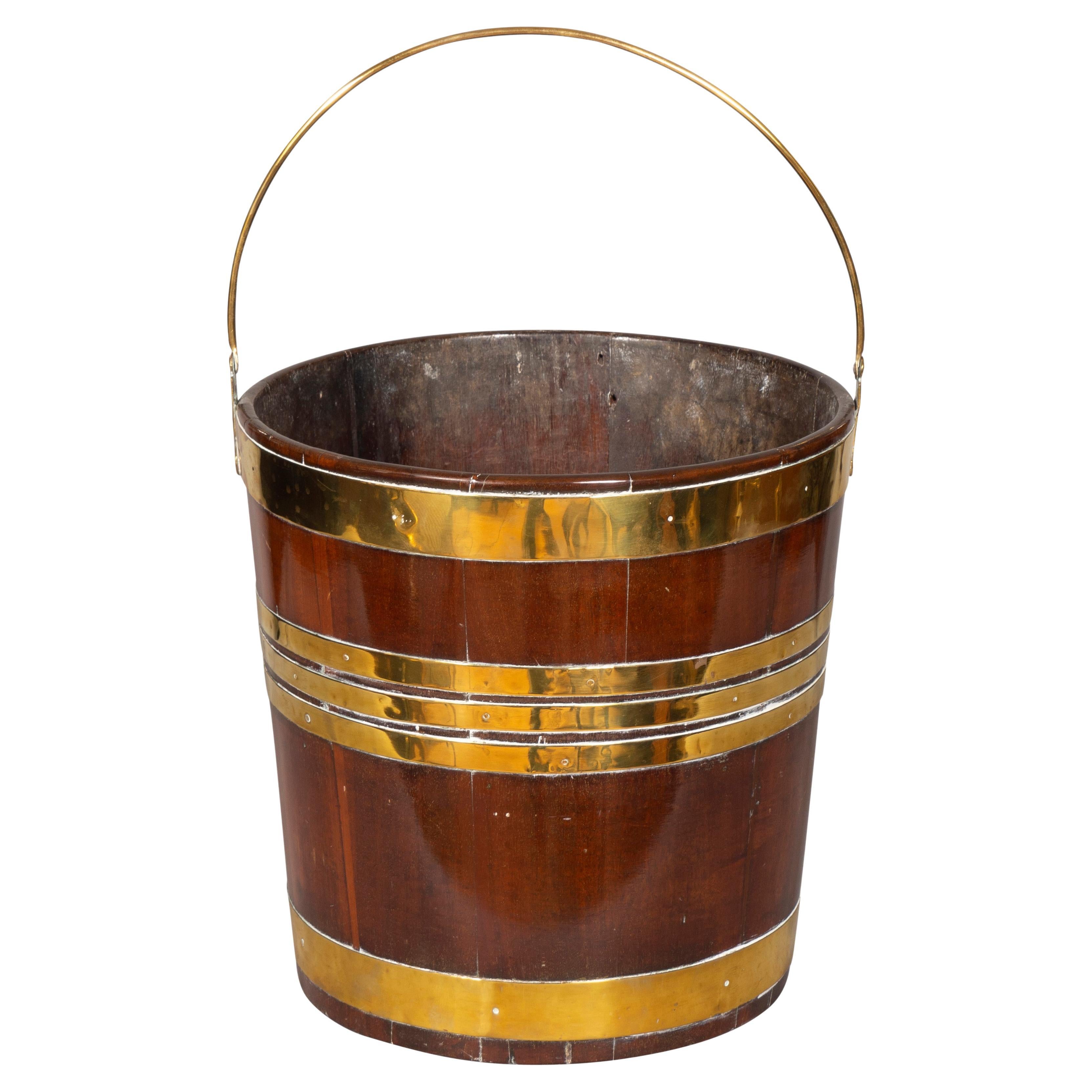 Victorian Brass-Bound Oak Milk Pail For Sale at 1stDibs
