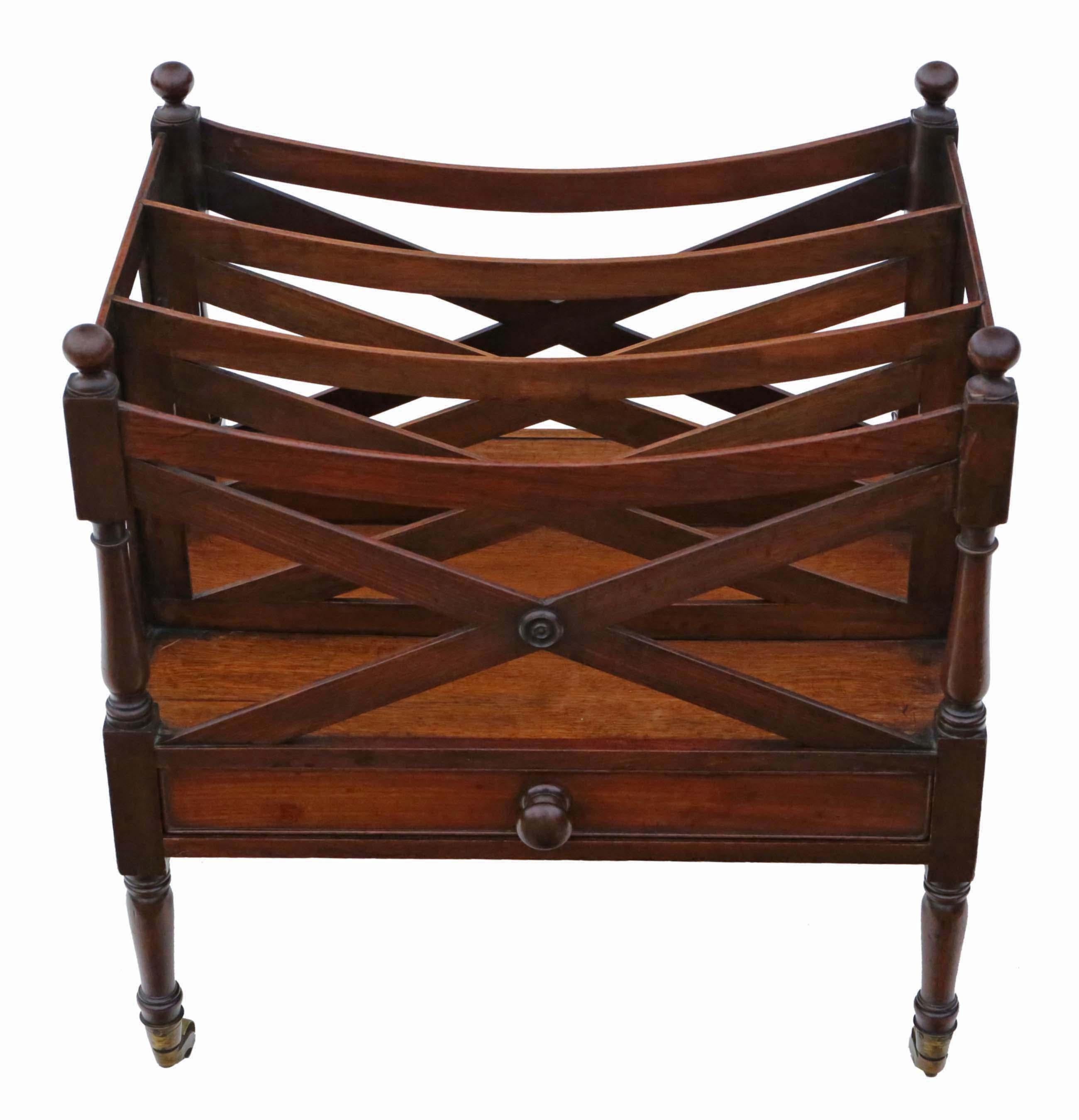 Georgian Mahogany Canterbury Magazine Rack at 1stDibs