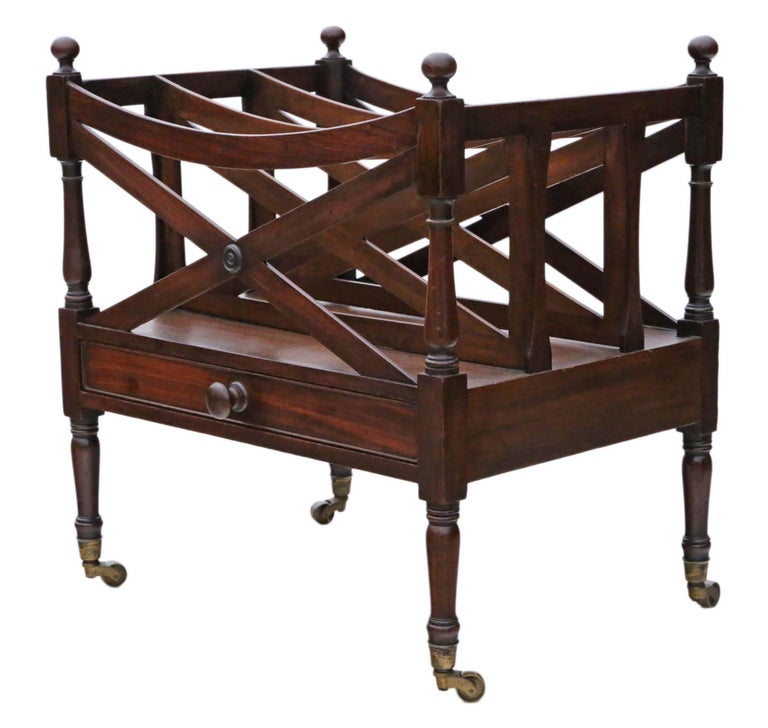 Georgian Mahogany Canterbury Magazine Rack at 1stDibs