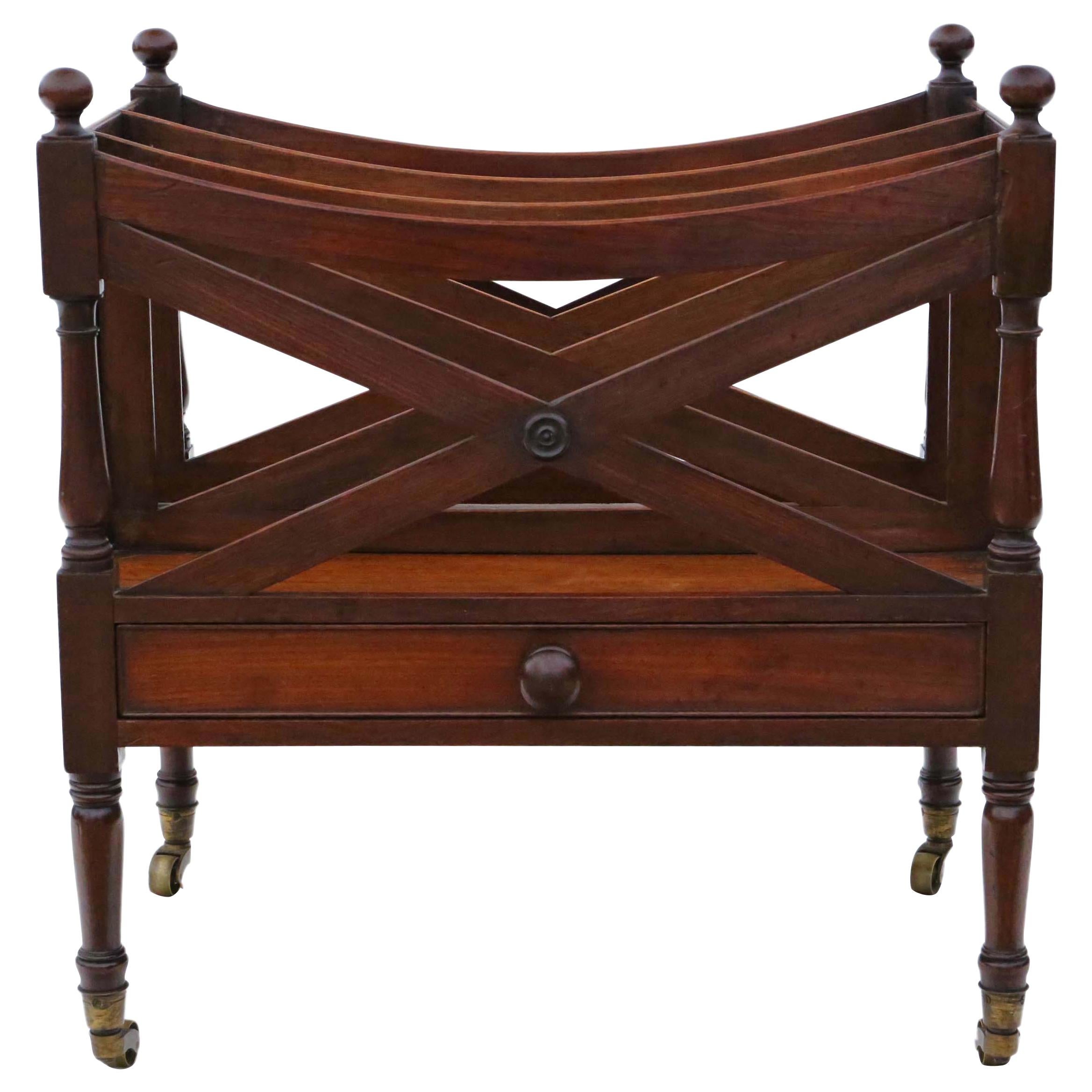 Georgian Mahogany Canterbury Magazine Rack at 1stDibs
