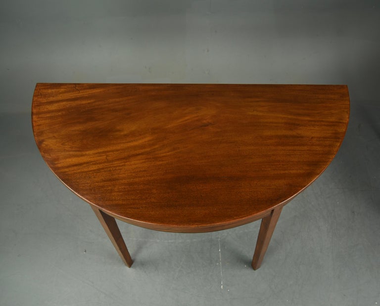 Georgian Mahogany Demi Lune Console Tables, circa 1790 at 1stDibs