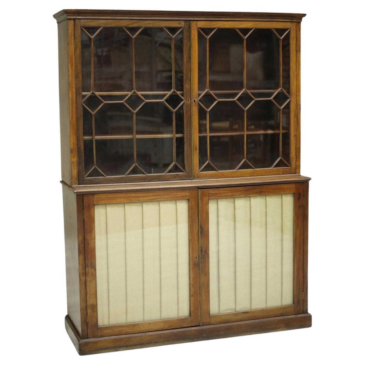 Monumental Georgian Glazed Library Cabinet For Sale at 1stDibs