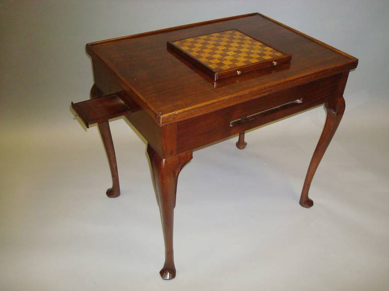 Georgian Mahogany Irish Games Table For Sale at 1stDibs