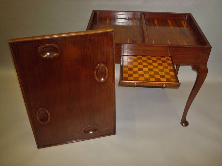 Georgian Mahogany Irish Games Table For Sale at 1stDibs