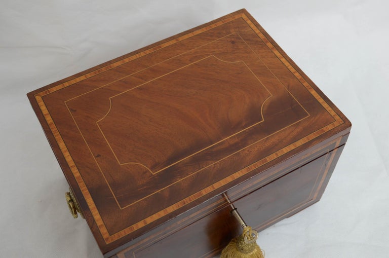 Georgian Mahogany Jewelry Box with Tray at 1stDibs | mahogany jewellery box