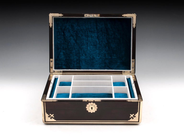 Georgian Mahogany Jewelry Box, 19th Century at 1stDibs