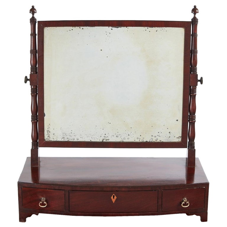 Georgian Mahogany Ladies Dressing Table Mirror For Sale at 1stDibs
