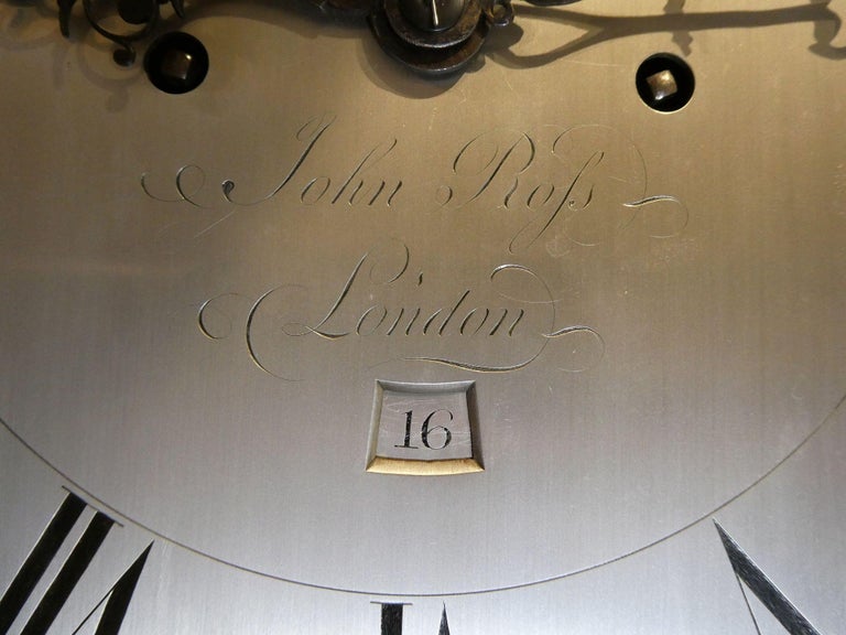 Georgian Mahogany Longcase Clock By John Ross, London For Sale at 1stDibs