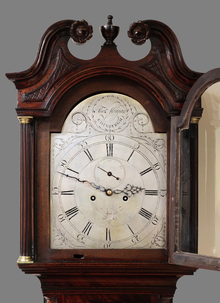 Georgian Mahogany Longcase Clock by Thomas Morgan, Edinburgh For Sale ...