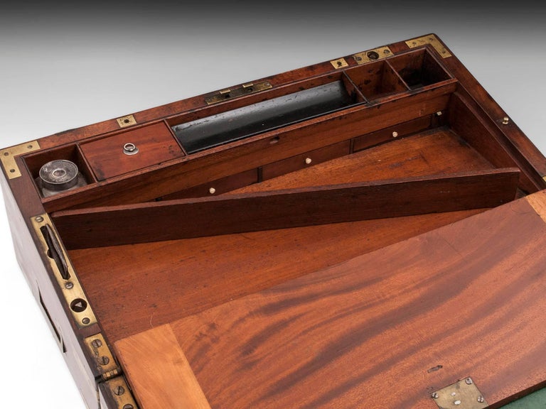 Georgian Mahogany Military Captains Campaign Writing Box Early 19th ...
