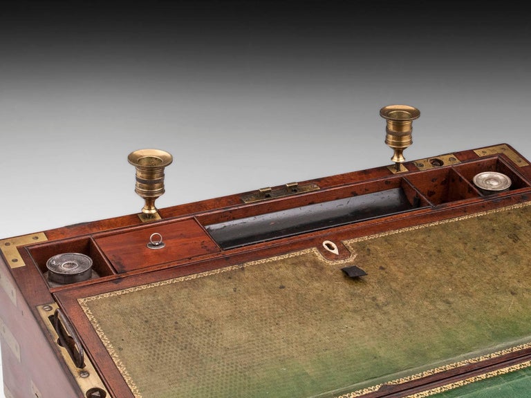 Georgian Mahogany Military Captains Campaign Writing Box Early 19th ...