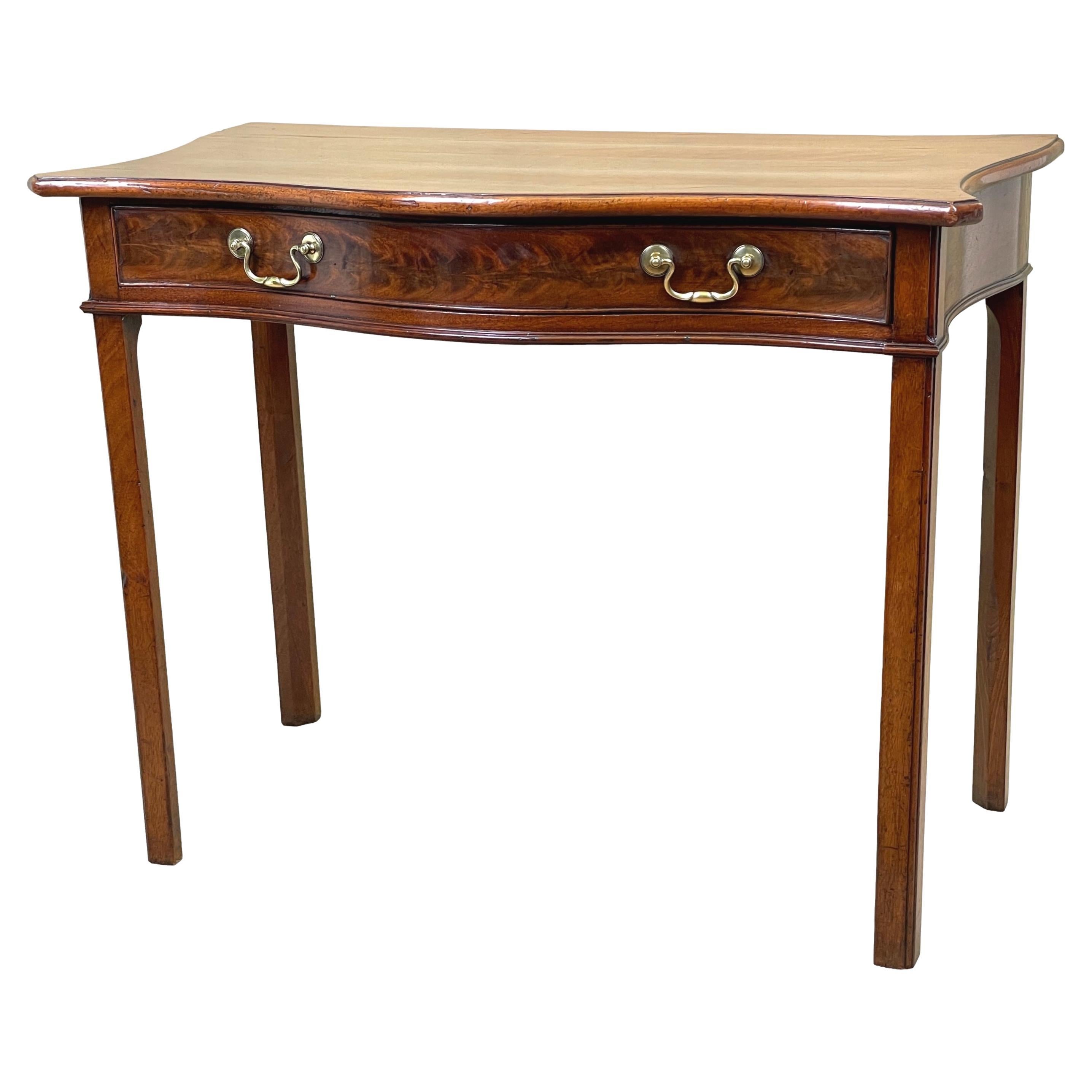 Georgian Mahogany Serpentine Side Table For Sale at 1stDibs