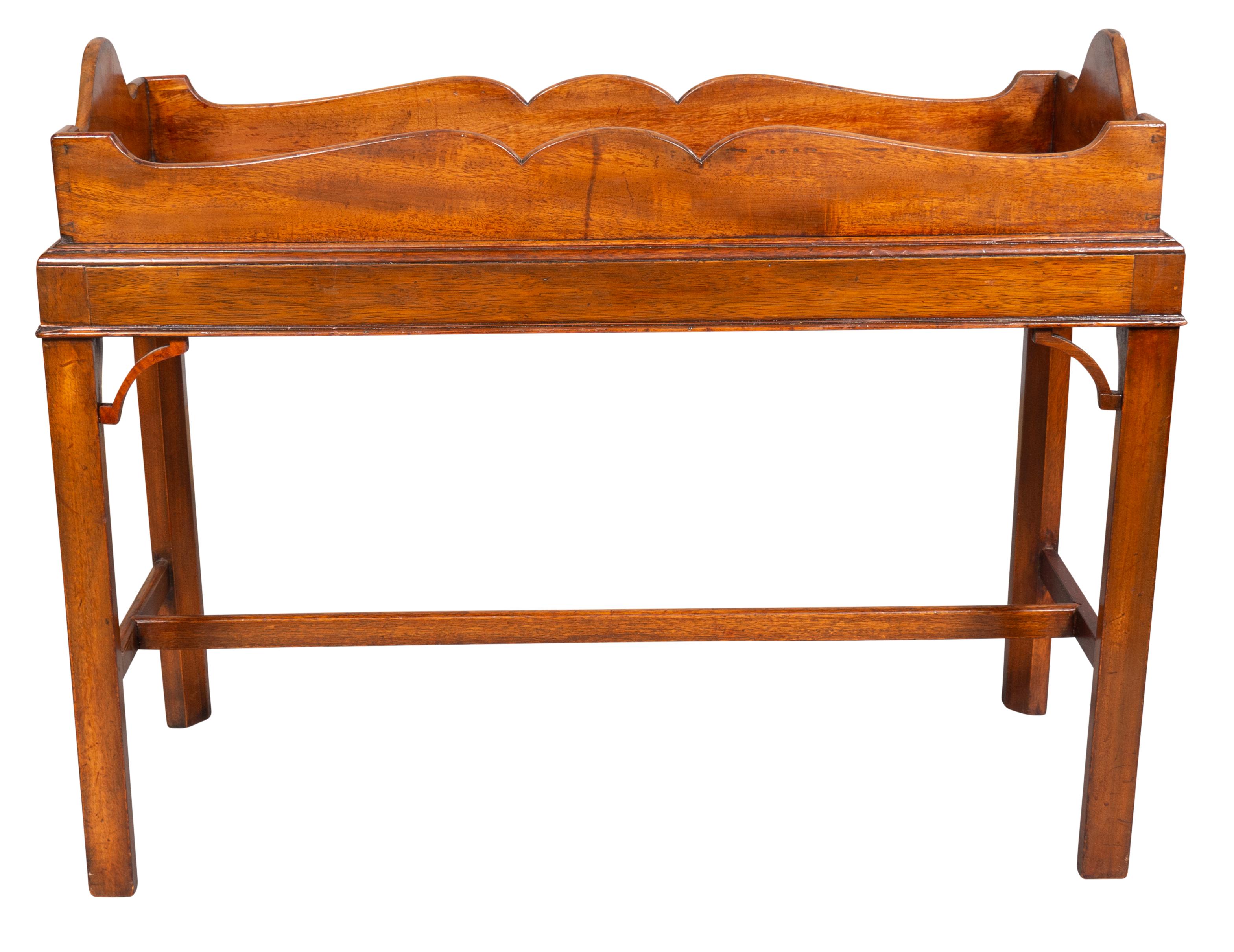 Georgian Mahogany Tray On A Later Base For Sale at 1stDibs