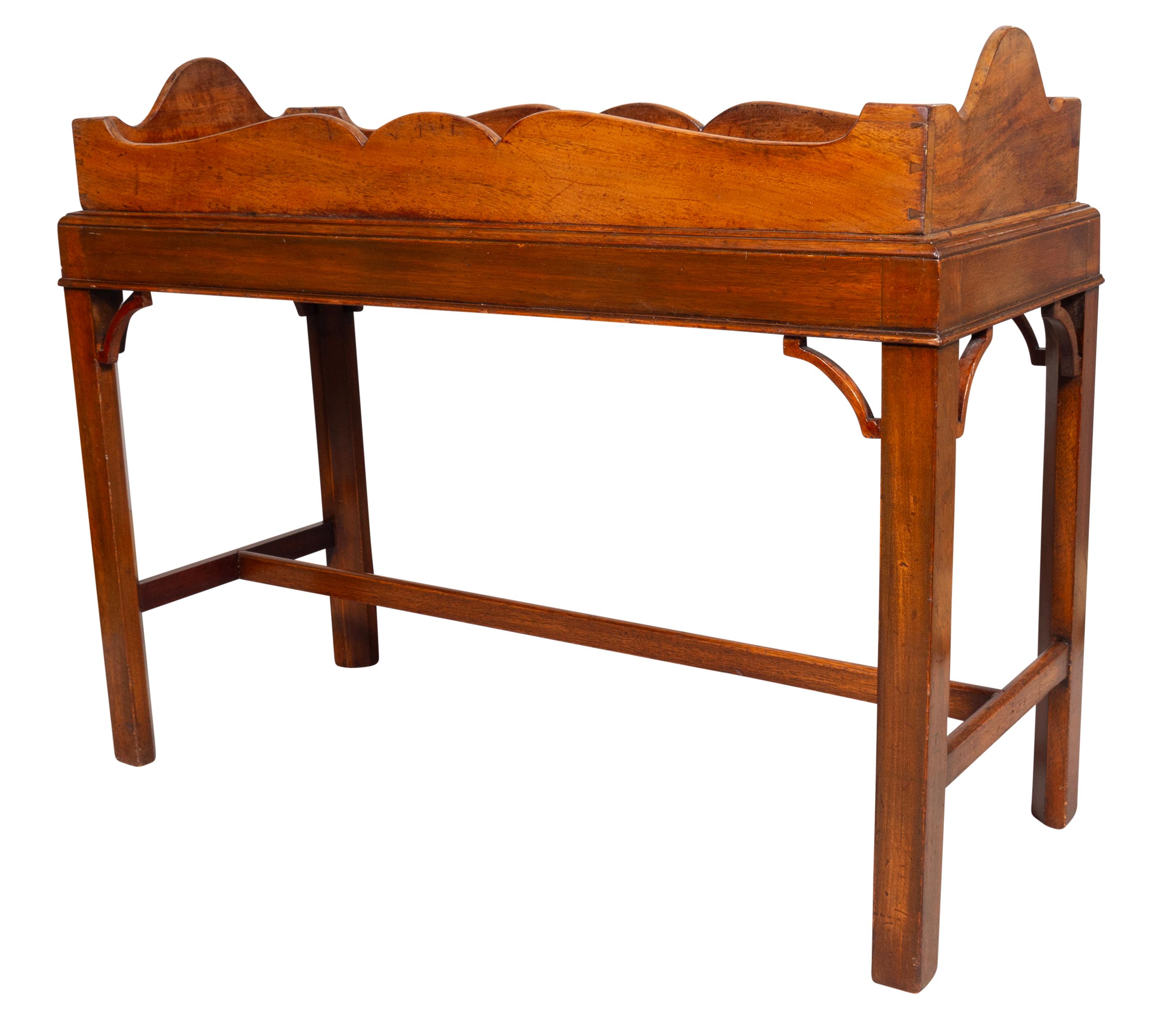 Georgian Mahogany Tray On A Later Base For Sale at 1stDibs