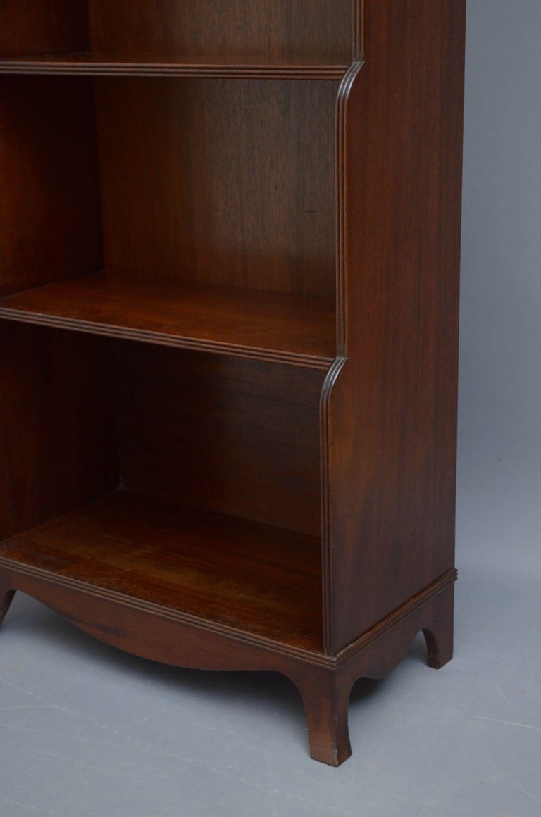 Georgian Mahogany Waterfall Bookcase at 1stDibs