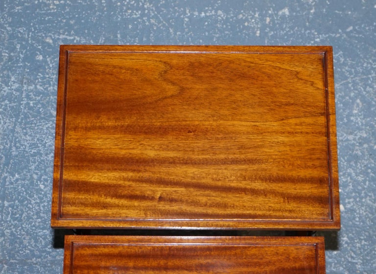 Victorian Nest of Three Nesting Tables Side Tables with Bamboo Legs For ...