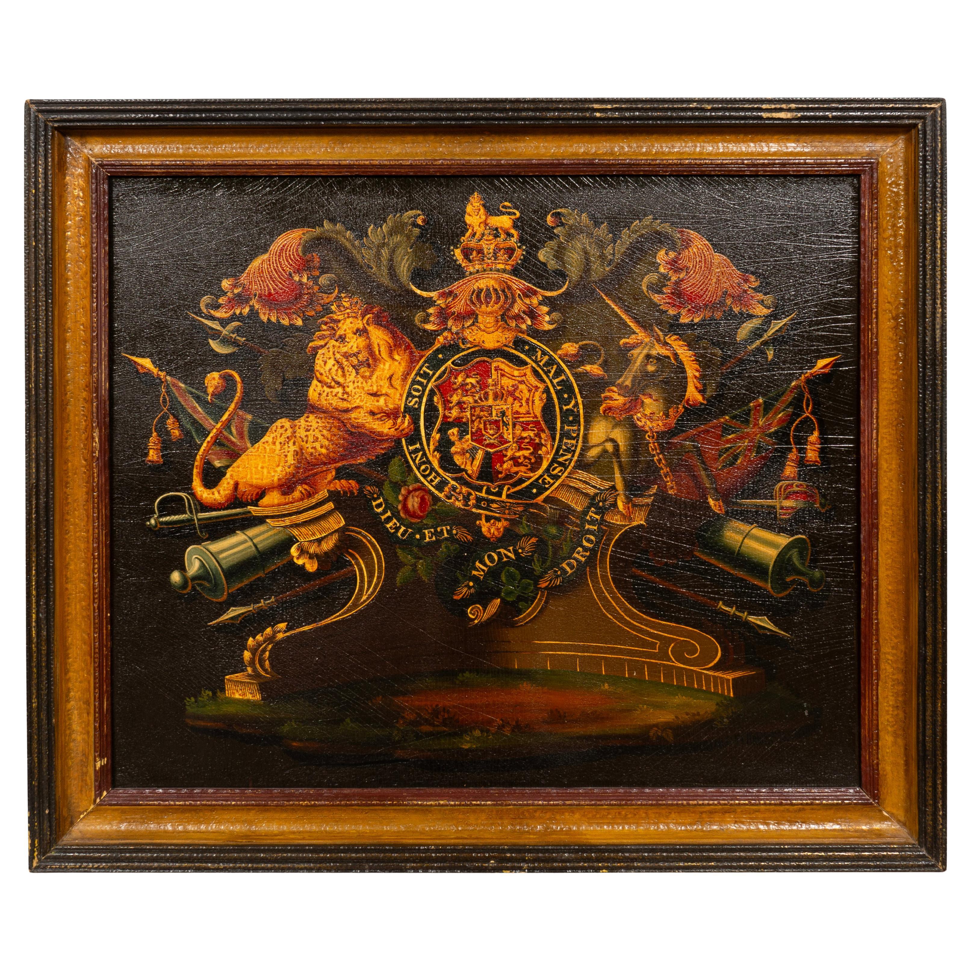 Georgian Painted Arms Of The British Empire at 1stDibs