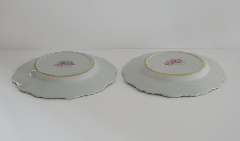 Georgian Pair Hicks and Meigh Ironstone Dinner Plates in Pattern 23 ...