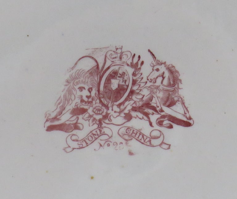 Georgian Pair Hicks and Meigh Ironstone Dinner Plates in Pattern 23 ...