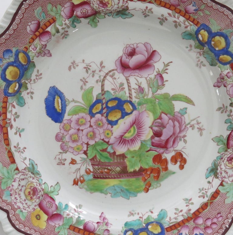Georgian Pair Hicks and Meigh Ironstone Dinner Plates in Pattern 23 ...