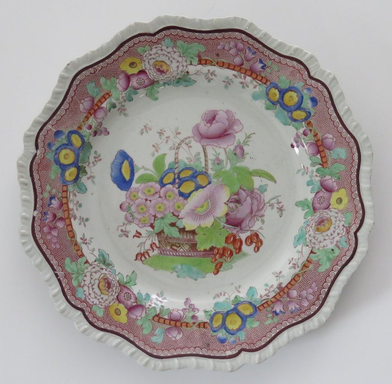 Georgian Pair Hicks and Meigh Ironstone Dinner Plates in Pattern 23 ...