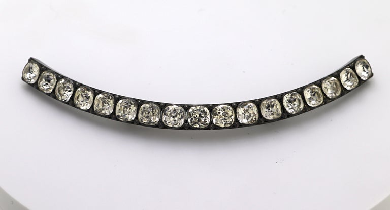Georgian Paste Silver Arch Brooch For Sale at 1stDibs