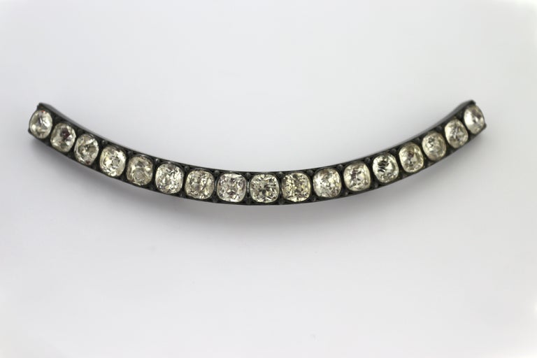 Georgian Paste Silver Arch Brooch For Sale at 1stDibs