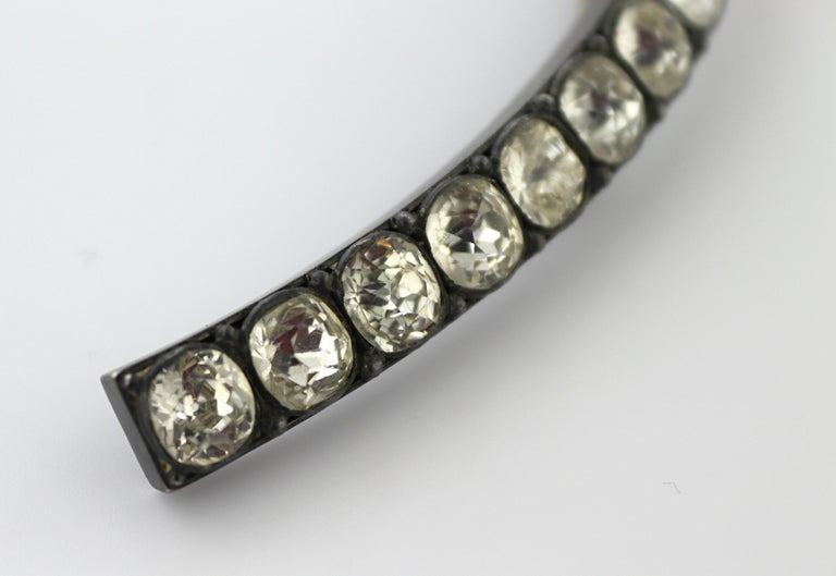 Georgian Paste Silver Arch Brooch For Sale at 1stDibs