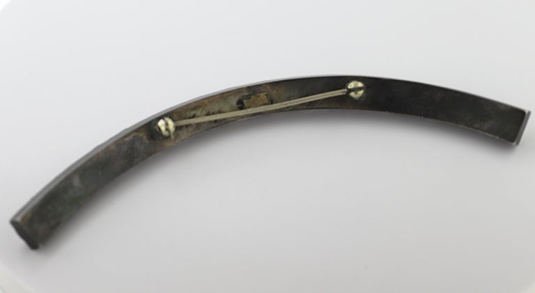 Georgian Paste Silver Arch Brooch For Sale at 1stDibs