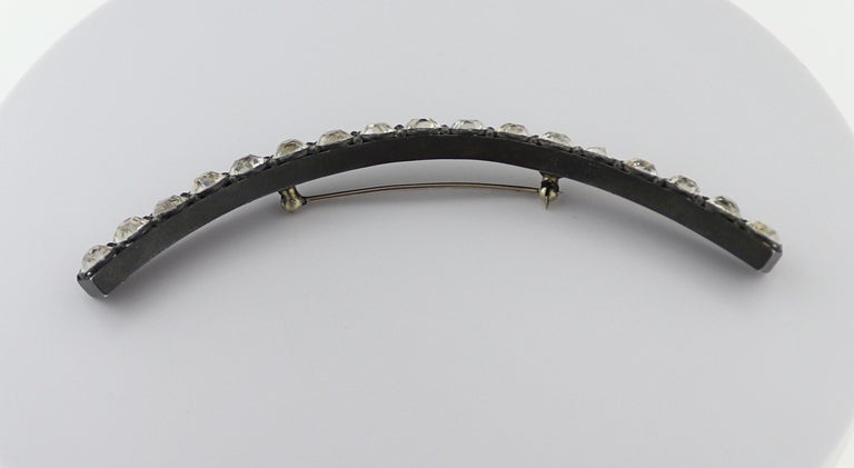 Georgian Paste Silver Arch Brooch For Sale at 1stDibs
