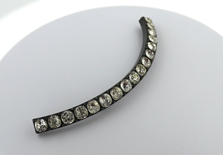 Georgian Paste Silver Arch Brooch For Sale at 1stDibs