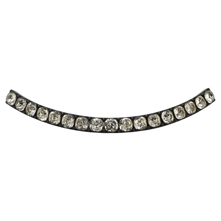 Georgian Paste Silver Arch Brooch For Sale at 1stDibs