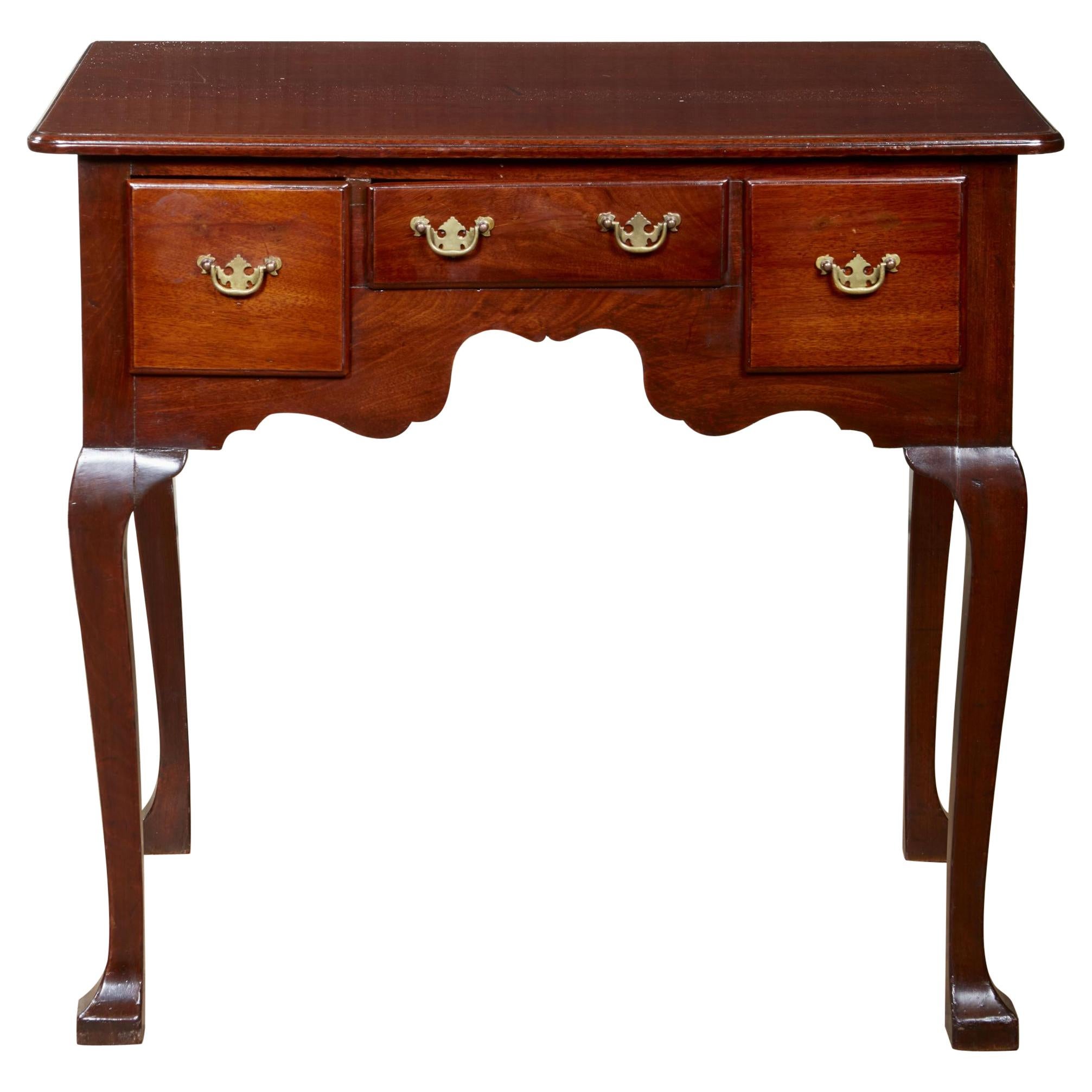 Antique Irish Carved Red Walnut Lowboy circa 1740 at 1stDibs