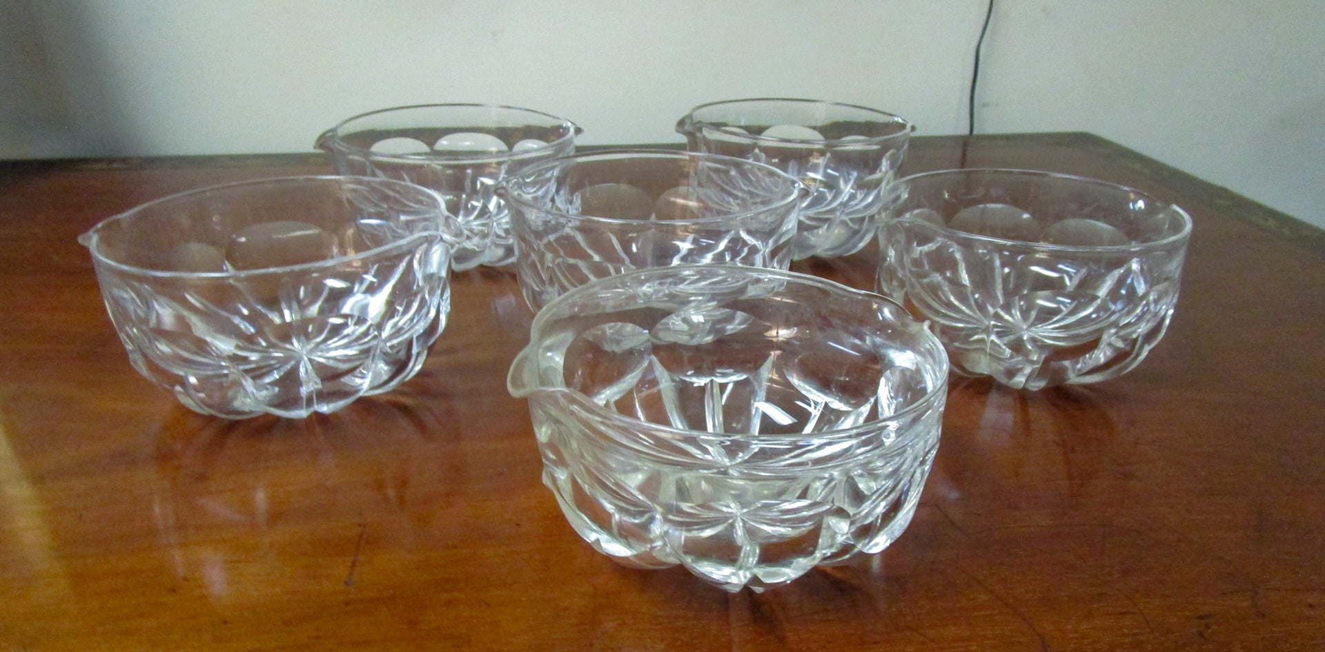 Georgian Regency Facet Cut Glass Wine Rinser Bowls circa 1820 Set of ...