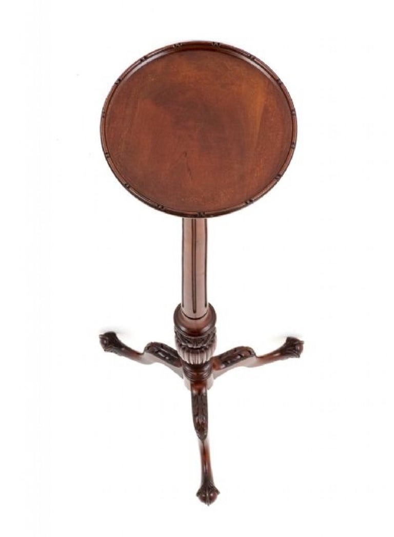 Georgian Revival Torchiere Pedestal Stand Mahogany For Sale at 1stDibs
