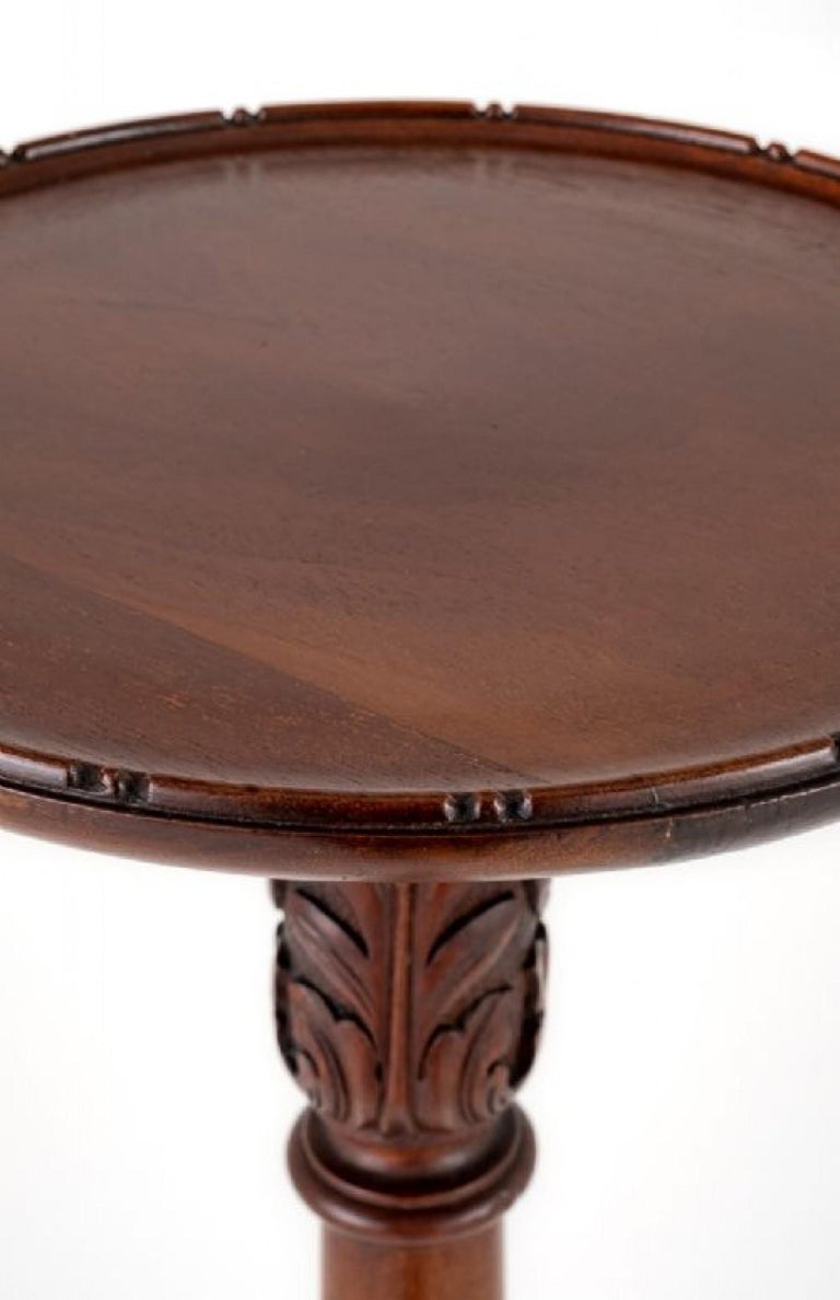 Georgian Revival Torchiere Pedestal Stand Mahogany For Sale at 1stDibs