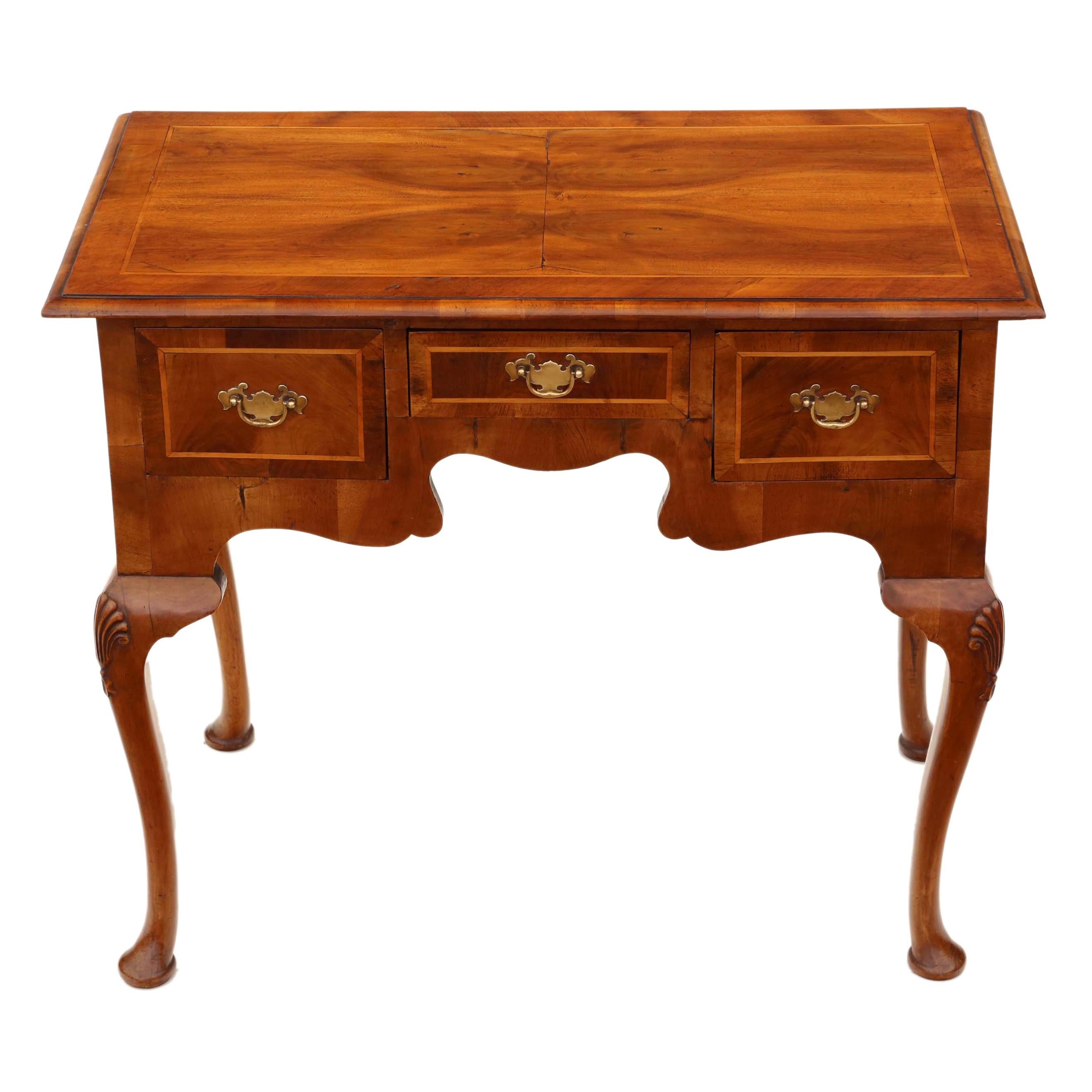 Walnut Writing Table with Hoof Feet at 1stDibs