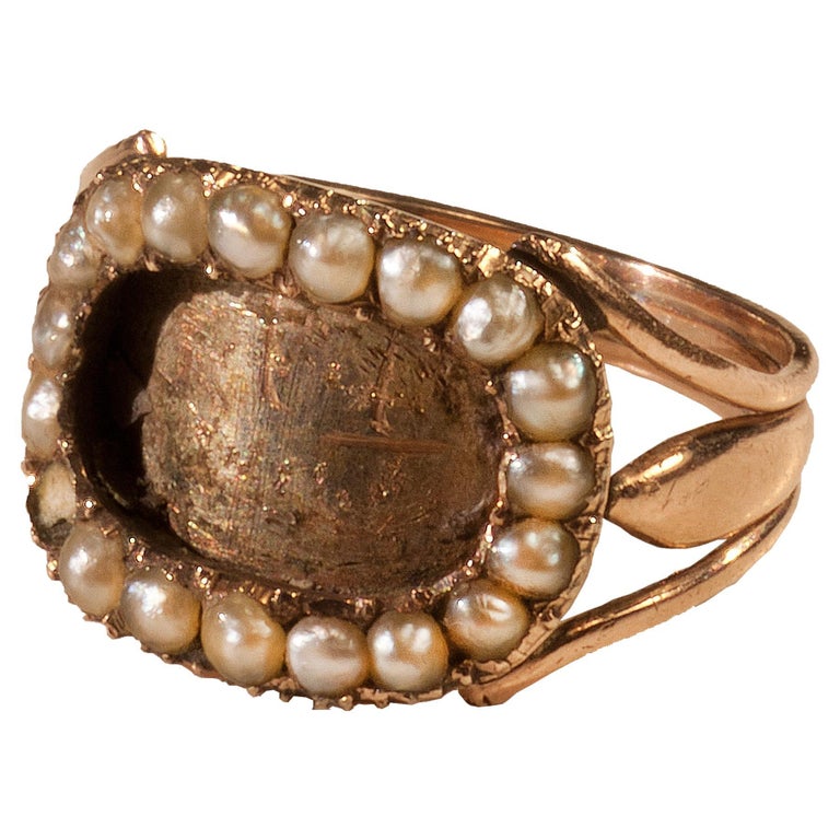 Georgian Ring as a Token of Love with Seed Pearls and Rose Gold For ...