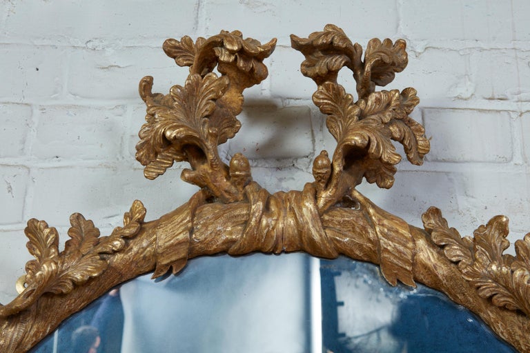 Georgian Round Giltwood Mirror For Sale at 1stDibs
