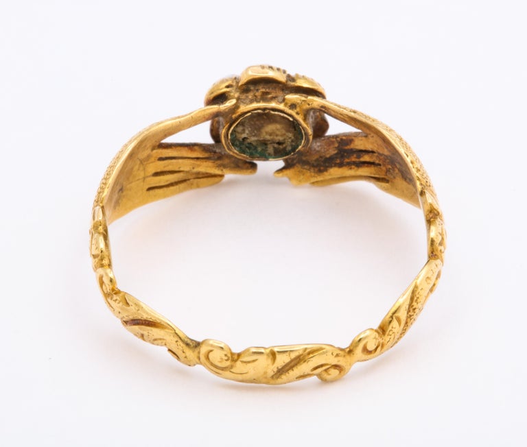 Georgian Ruby and Pearl Fede Ring For Sale at 1stDibs | ruby fede