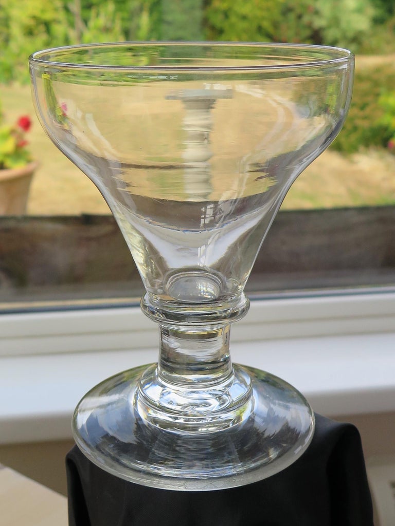 Georgian Rummer Drinking Glass Handblown Lead Glass English Circa