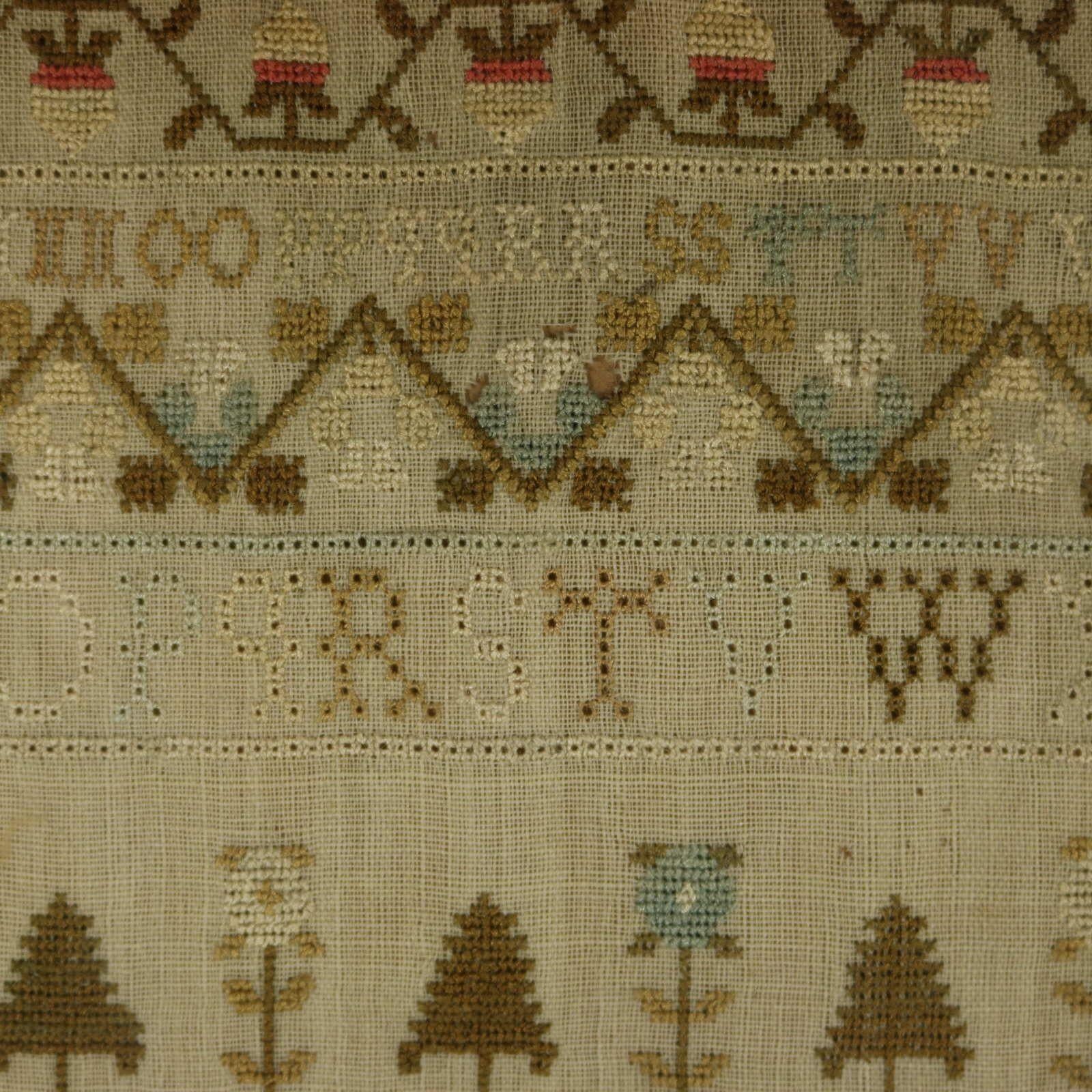 Georgian Sampler, 1769, by Anne Duchemin 10yrs Old at 1stDibs