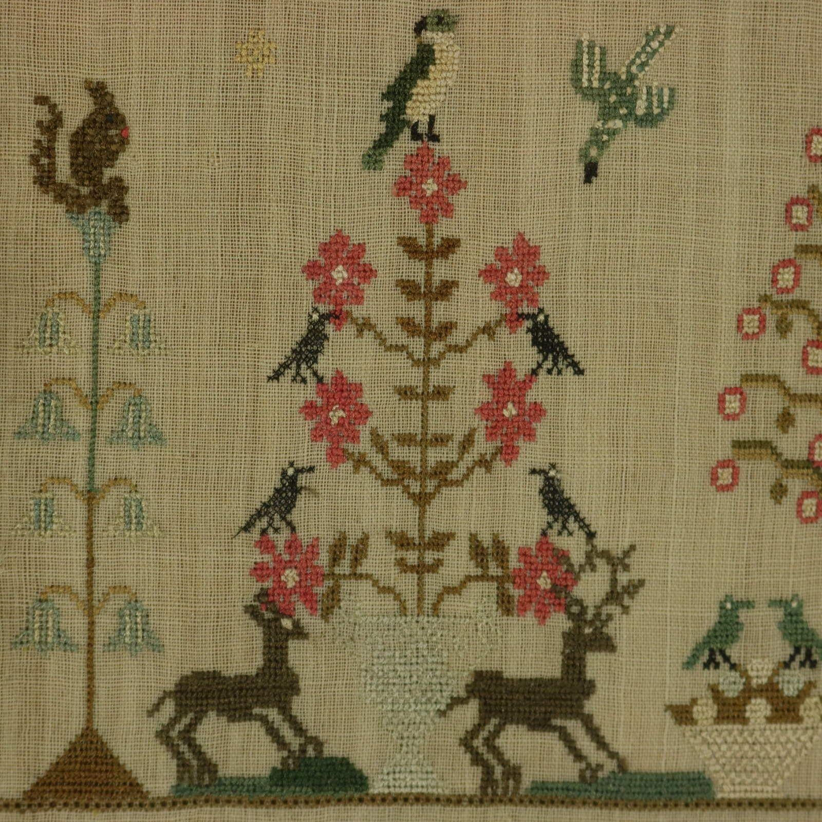 Georgian Sampler, 1769, by Anne Duchemin 10yrs Old at 1stDibs