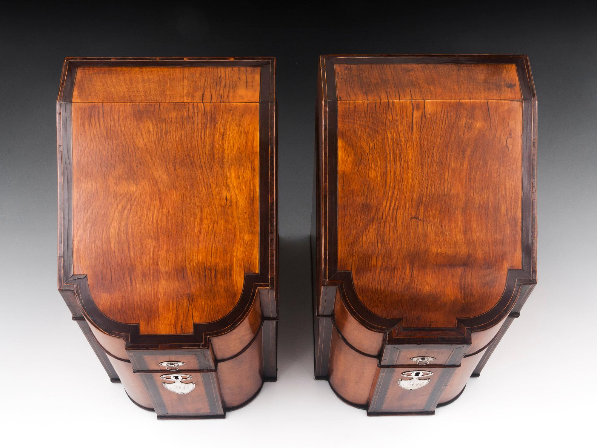 Georgian Satinwood Cutlery Knife Boxes For Sale at 1stDibs